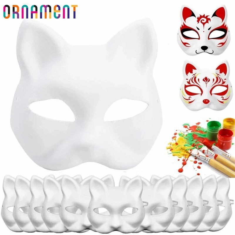 Paper Blank White Mask - DIY Paintable Half Face Masks - Animal Costume ...
