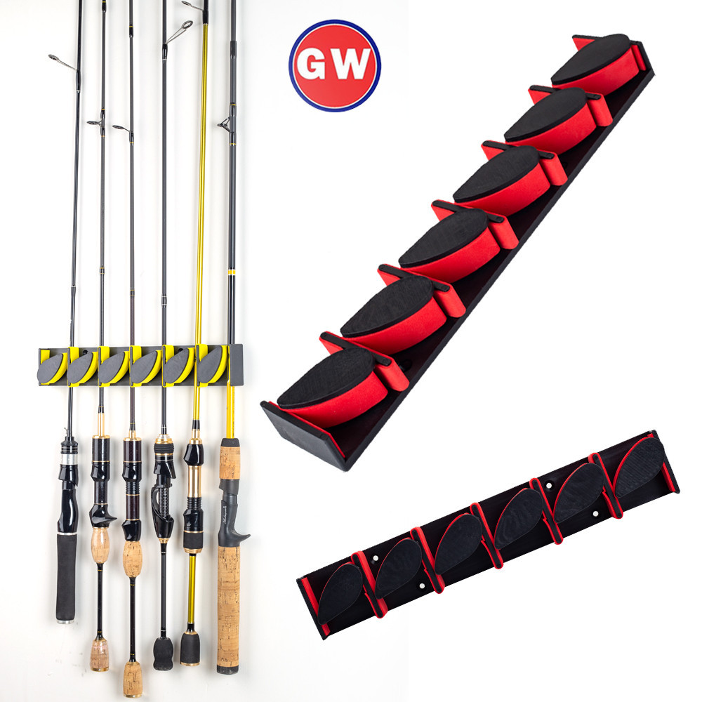 Vertical Fishing Rod Holder 6 Holes Fishing Pole Display Rack Plastic ...