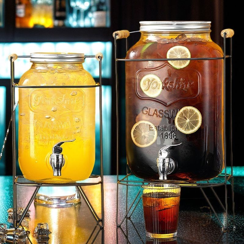 Coke Barrel Wine Barrel with Faucet Glass Bottle Juice Beverage Barrel ...