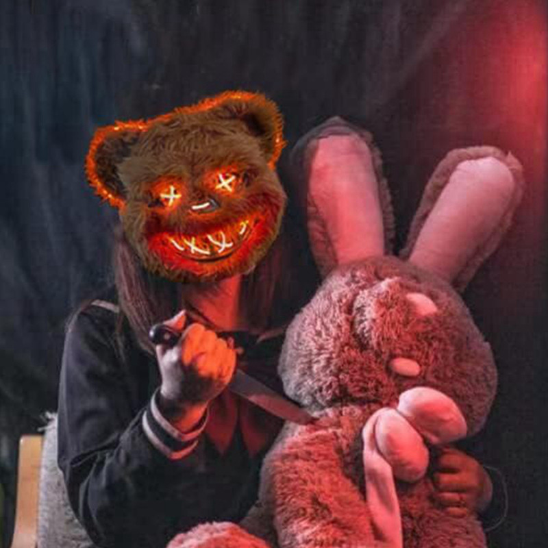 FAUSE Party Scary Masks Halloween Creepy Bunny Mask Killer Bunny Mask ...