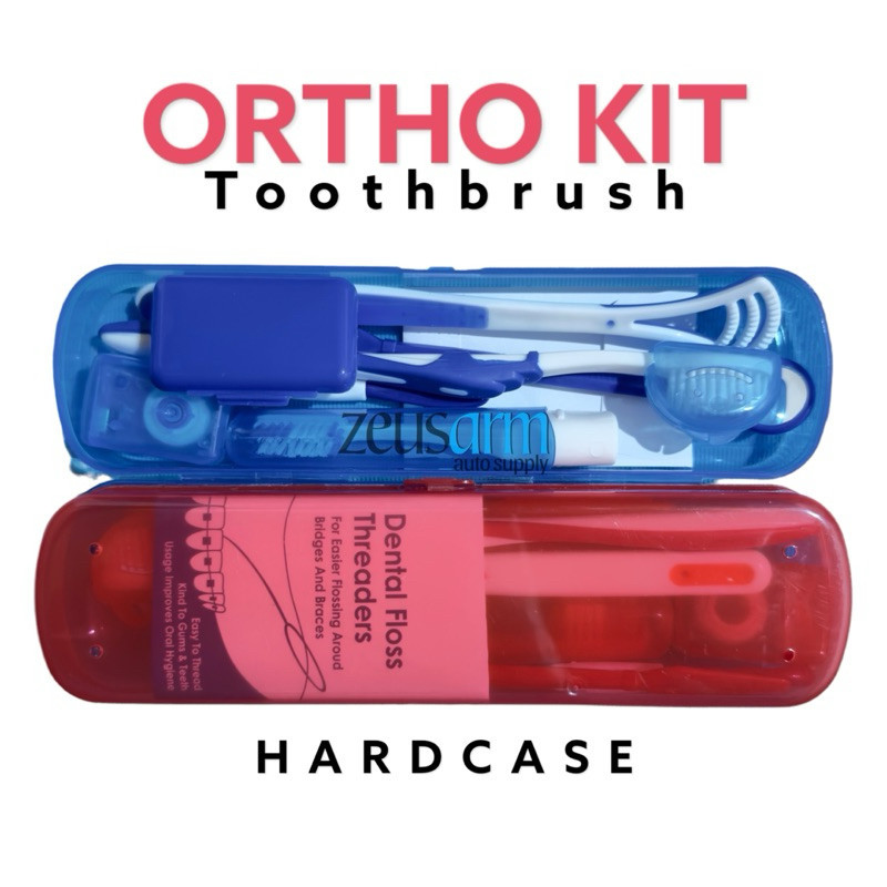 Ortho kit orthodontic u toothbrush hardcase set | Shopee Philippines