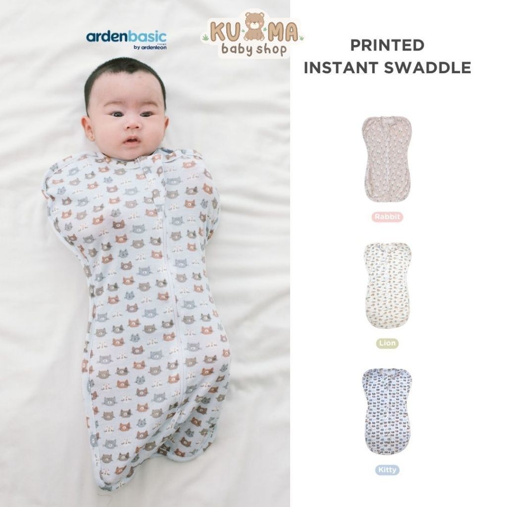 ARDENLEON ArdenBasic Printed Instant Swaddle Baby Swaddle | Shopee ...