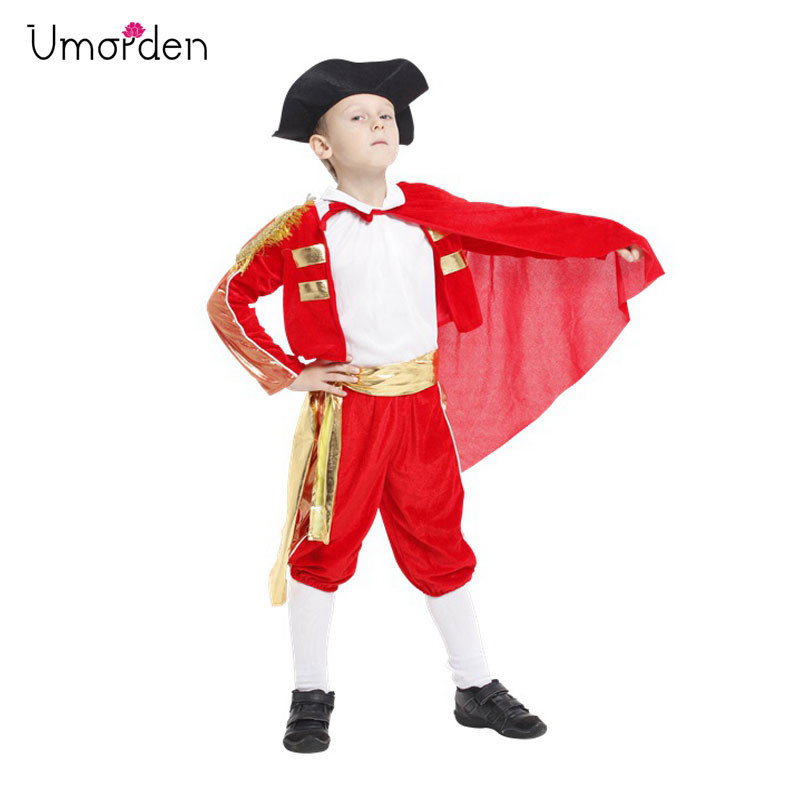 Purim Carnival Halloween Costumes Kids Children Spanish Matador Cosplay ...
