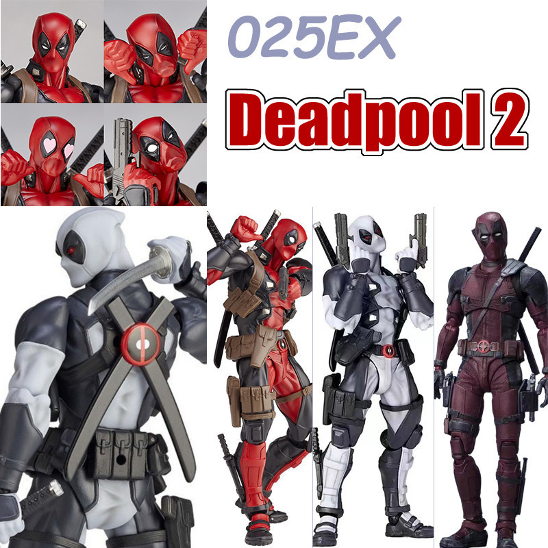 Mafex Deadpool Action Figure 025EX Deadpool 001EX Neca SHF Model Decor ...