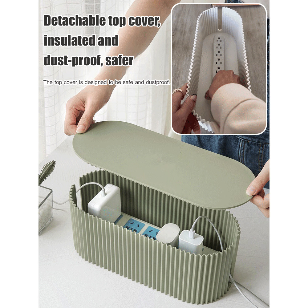 Desktop plug board wiring organization hub Morandi power plug storage ...