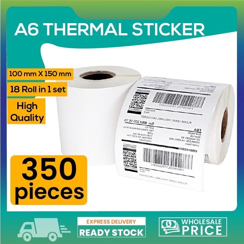 Thermal Printer Label High Quality A6 350PCS 100*150mm Consignment Note ...