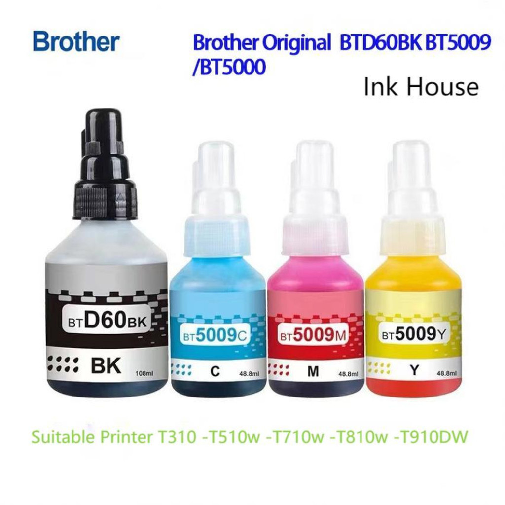 Brother Ink (Original) Set of 4 Colors BTD60BK, BT5000C, BT5000M ...
