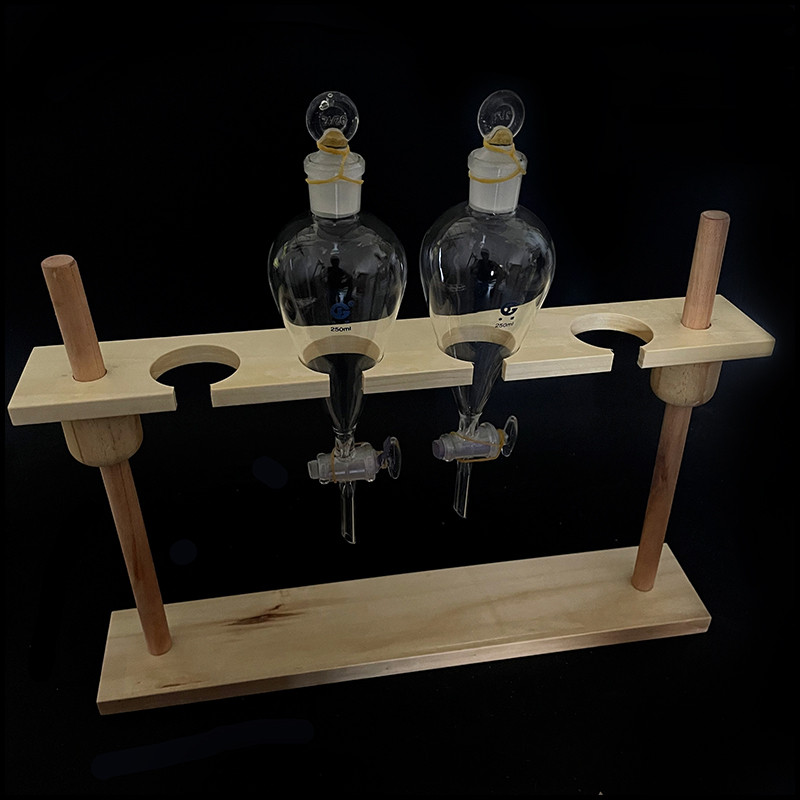 Wooden Separation Funnel Rack 2 Holes 4 Holes 6 Holes Adjustable Wooden ...