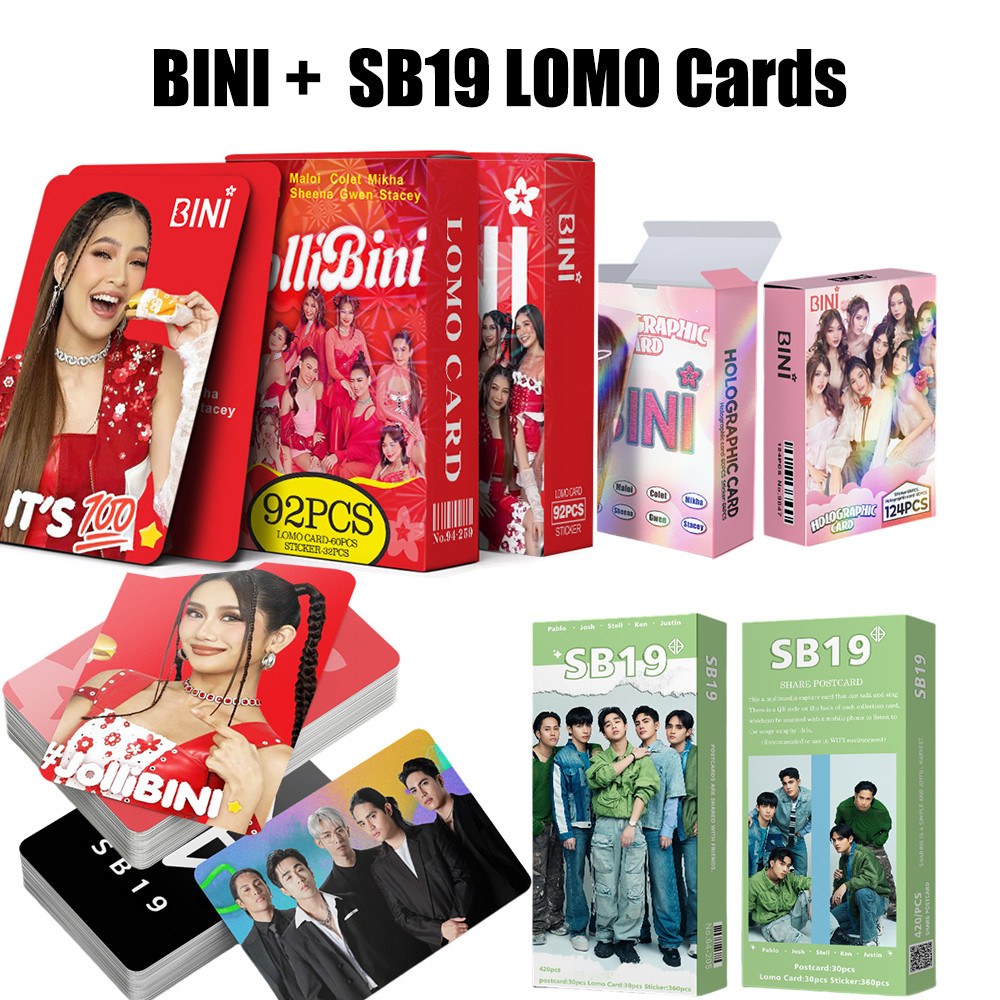 Bini jollibini Photocards SB19 Lomo Cards Photocard Holographic BINI ...