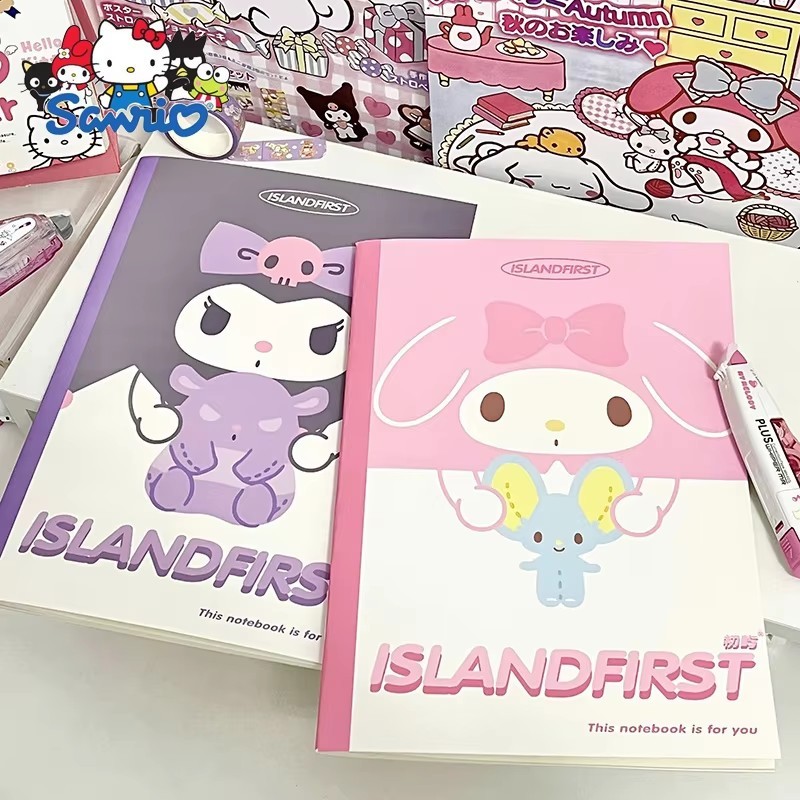 30 Pages Kawaii Notebook Cinnamonroll Kuromi Melody Anime Notepads Cute ...