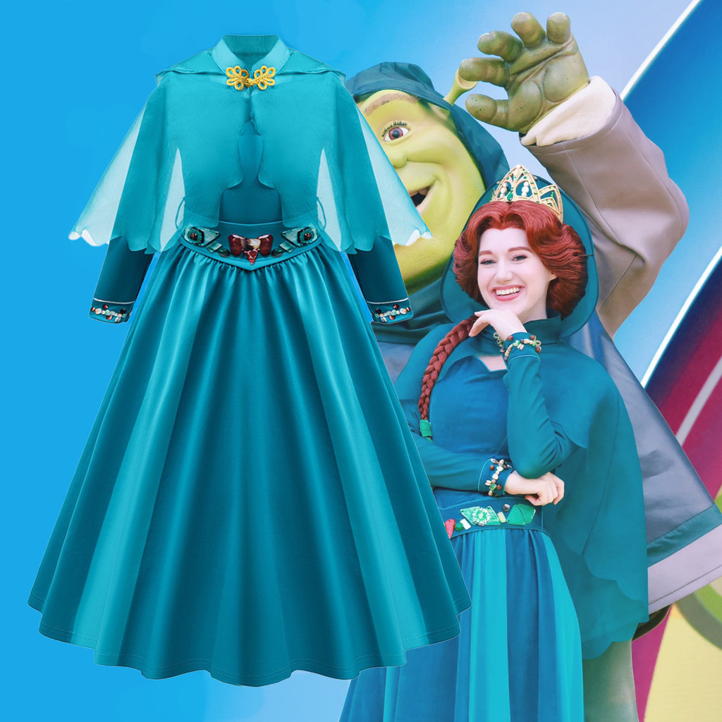 Princess Fiona cosplay Children Animation Movie COS Costume Halloween ...