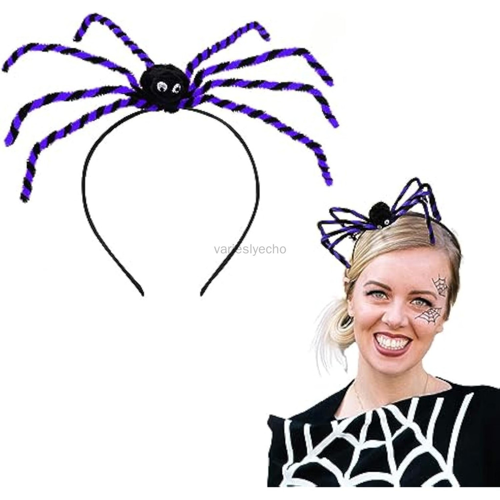 Halloween Headband Devil Horn Headband, Halloween Spider Headband for adults Kids Devil Horn for ...