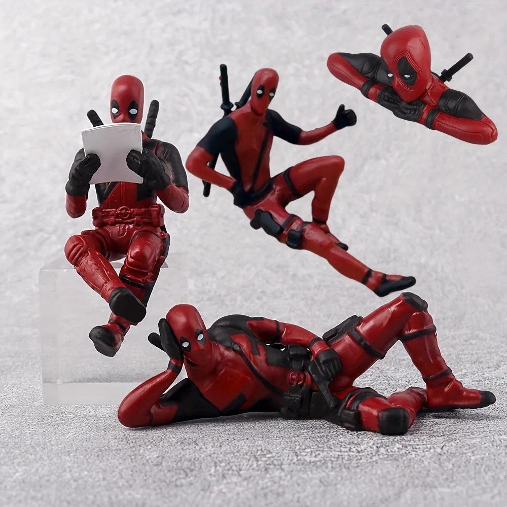 X-Men Deadpool Action Figure Sitting Posture Mode Anime Mini Doll ...