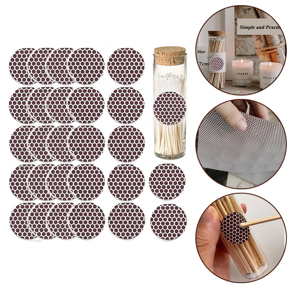 NEW>>Round Matches Sticker Strip Matchstick Paper DIY Striker Adhesive ...