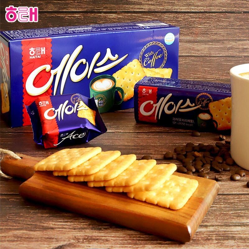 Korea Imported Haitai ACE Salty Crispy Soda Biscuits Cheese Flavor ...