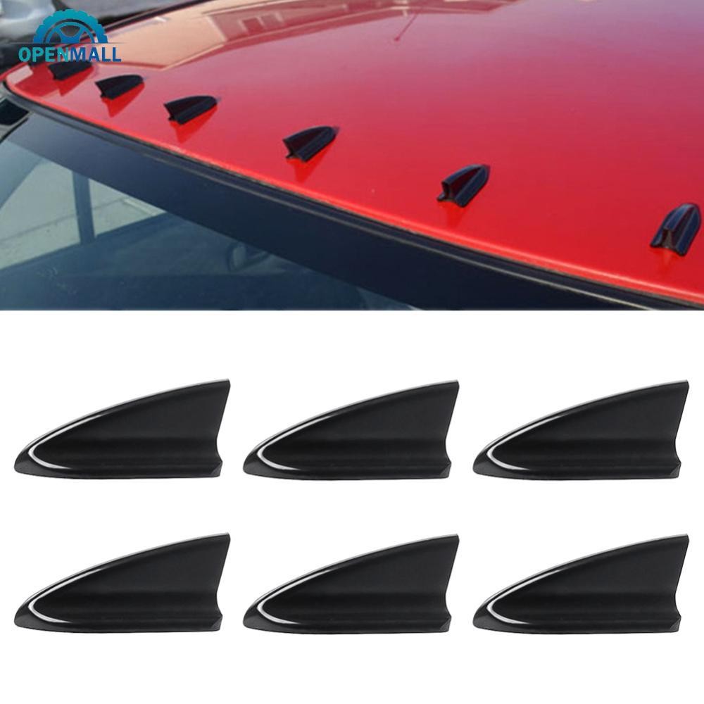 OPENMALL 6Pcs UV-protected Carbon Fibre Car Roof Shark Fins Spoiler ...