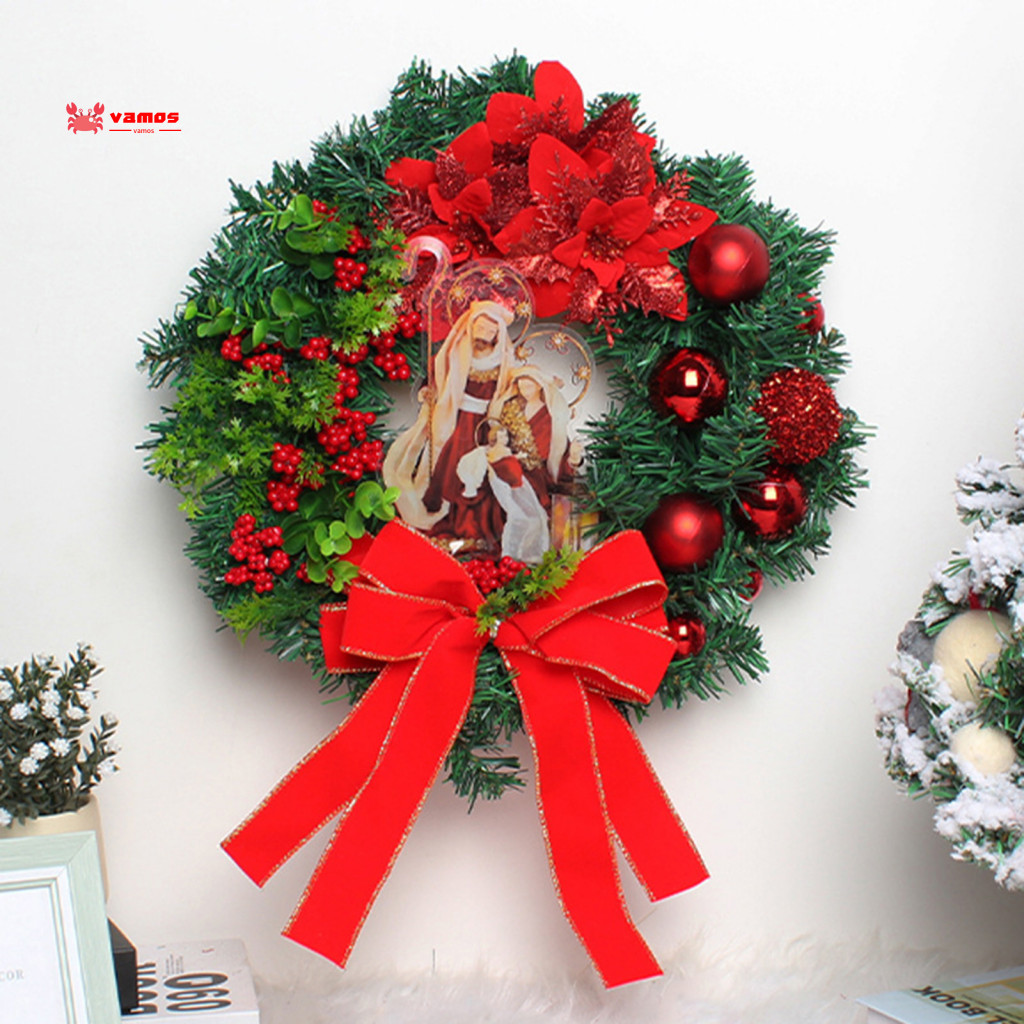 [Ready stock] Nativity Scene Wreath Nativity Scene Garland Handcrafted ...