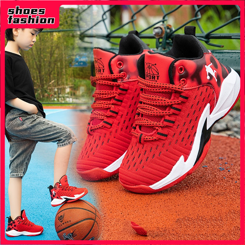 WAWANG Basketball Shoes For Kids Boy Korean Fashion Hight-top Sneakers ...