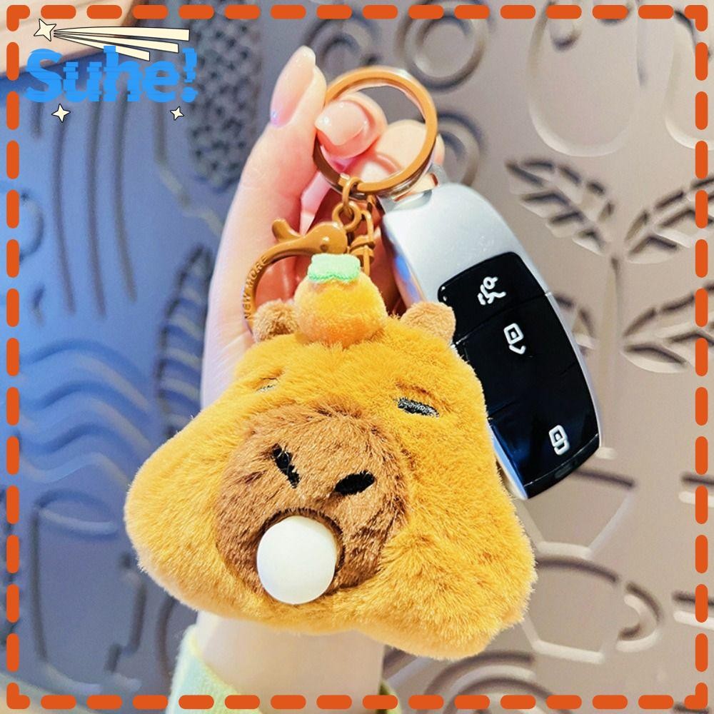 HI-SUHE Capybara Keychain, Funny Accessories Capybara Pendant, Cute ...
