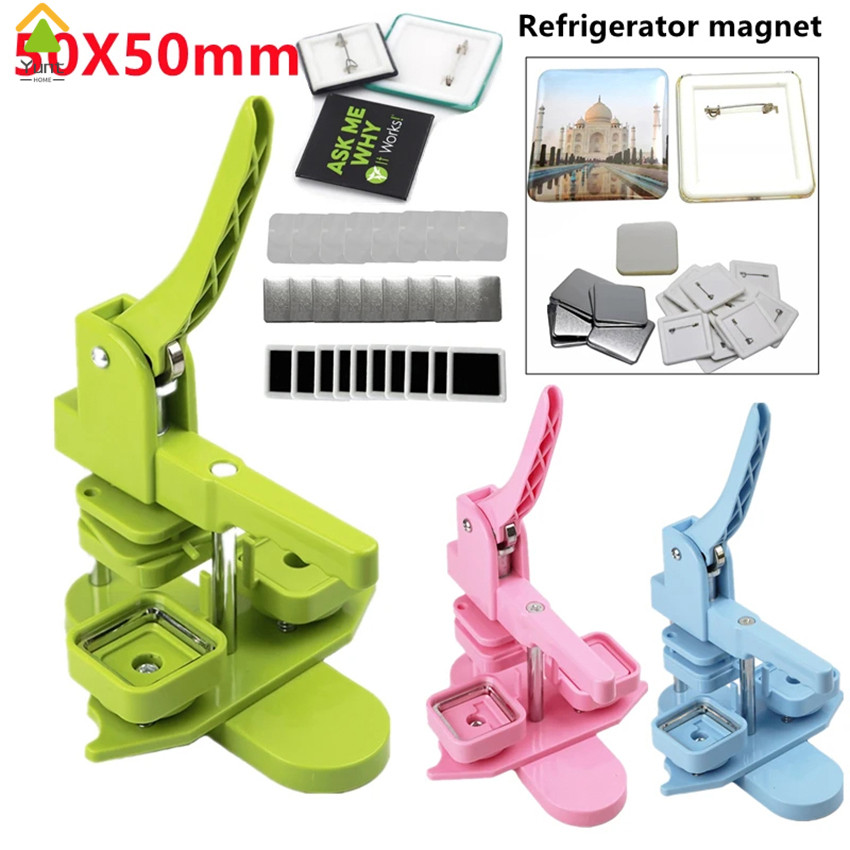 RS Button Maker Machine,50mmx50mm Square Badge Machine Square Fridge ...