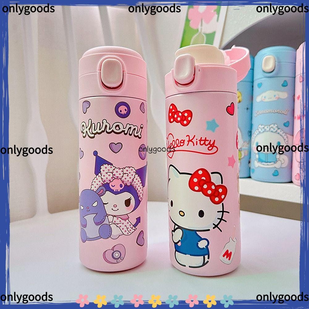 ONLY SANRIO Vacuum Tumbler, Child Lock Switch 304 Stainless Steel Thermal Water Bottle, Portable ...