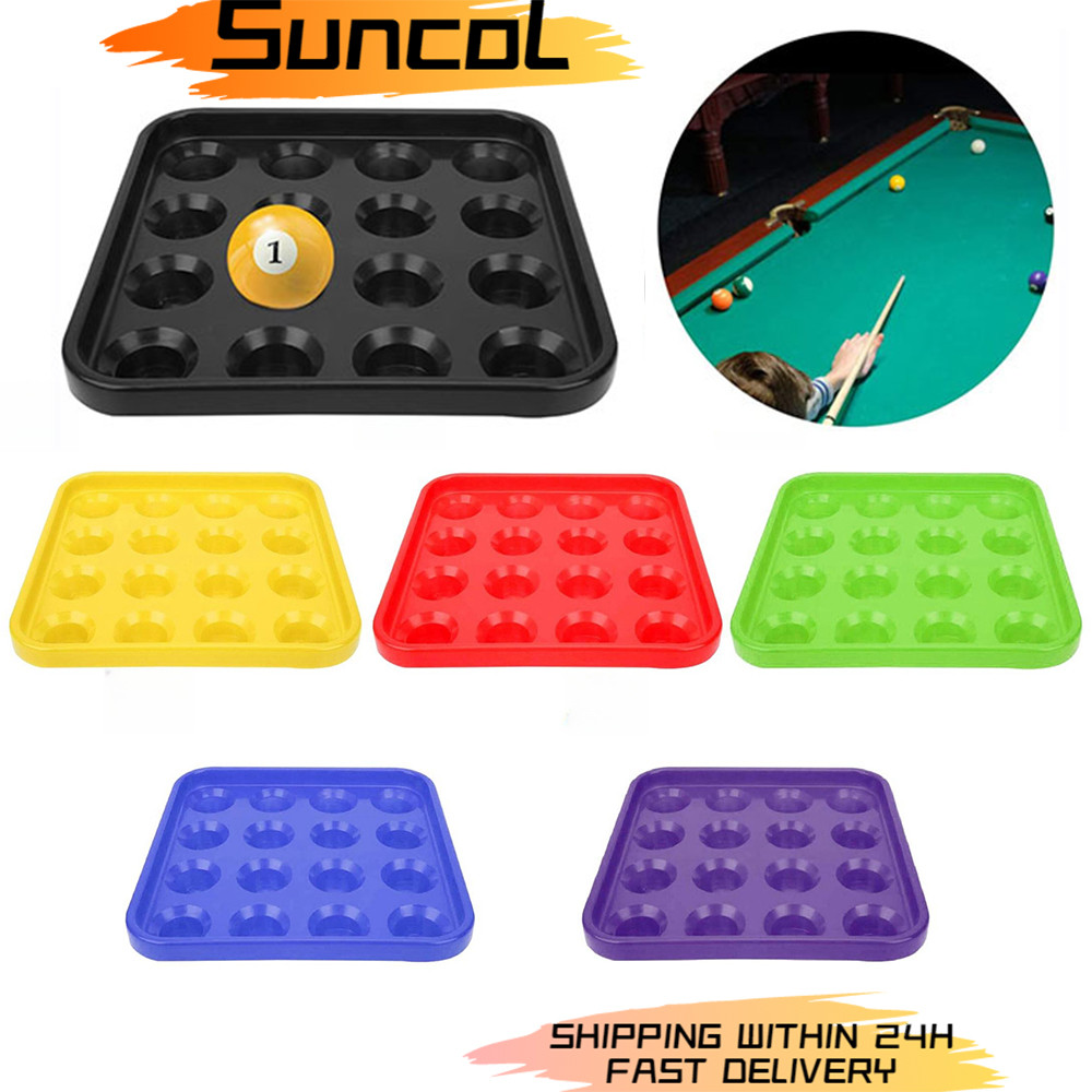 16 Holes Billiard Ball Tray Extra Thick 9.8 x 9.8 Inches Plastic ...