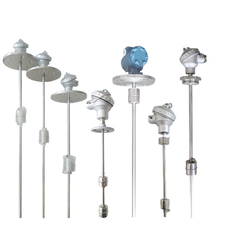 Connecting rod float level switch stainless steel float flange type dry ...