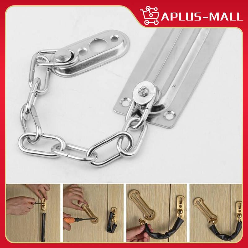 Silver/Gold Chain Lock Door Chain Gates Lock Door Anti Theft Chain ...