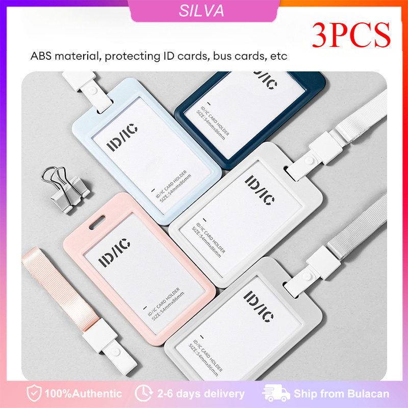 3PCS Multi-purpose Slide ABS Meteril ID Card Case School Student ID ...
