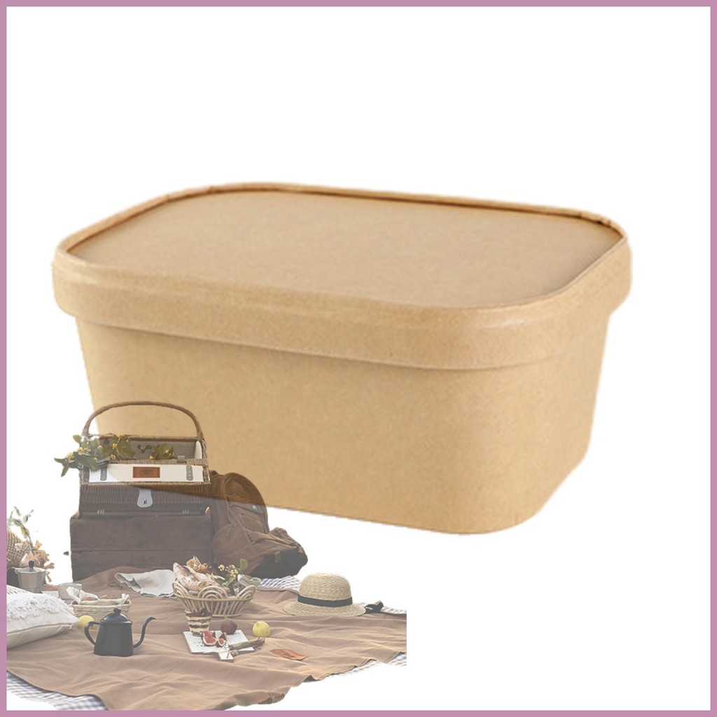 Cardboard Food Containers 50 Pieces Paper Food Boxes Take Away ...