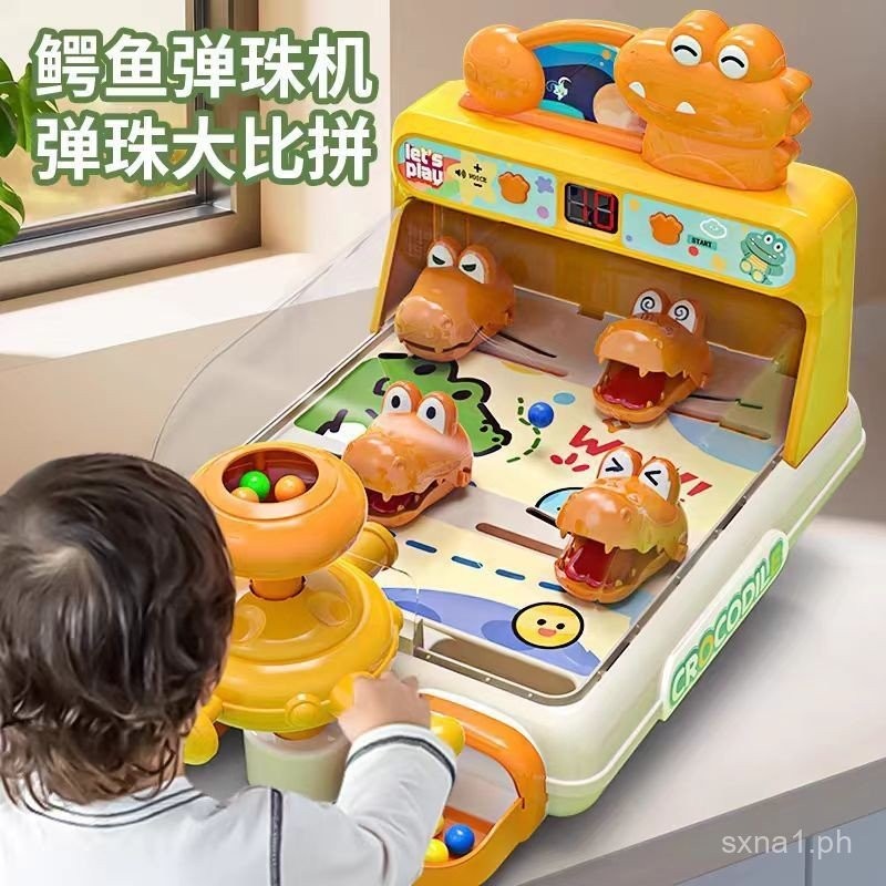 Children's Playing Game Crocodile Pinball Machine Breaking Pass Beading ...