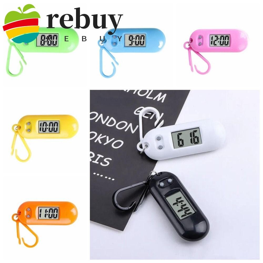 REBUY Digital Electronic Clock Keychain, Key Display Oval Watch ...