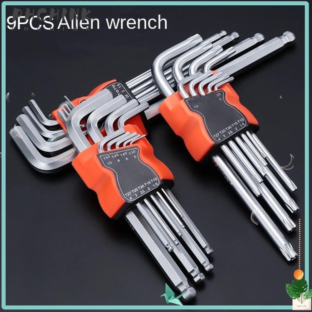 CHINK Double-End Screwdriver, Flat/Ball/Torx Spanner Hex Wrench Set, L ...