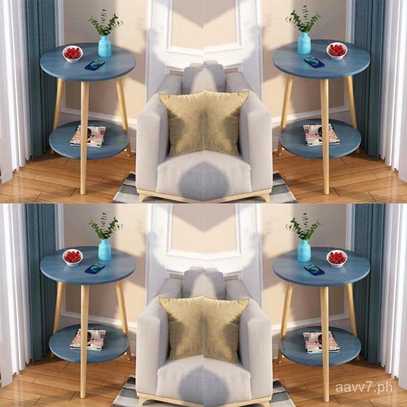 Simple Small round Table European Style Small Coffee Table Sofa Side ...