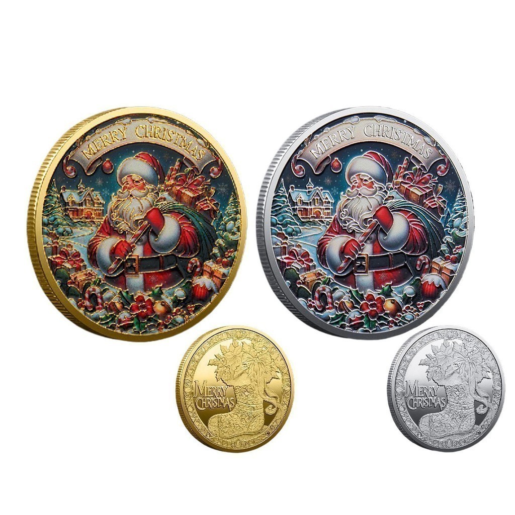 Christmas Coin Commemorative Coin Collection Crafts Christmas Souvenir ...