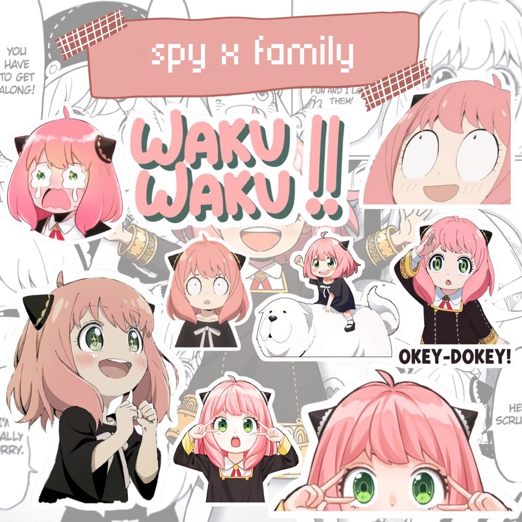 Anime Stickers / Anya Spy x Family Anime Sticker Collection / Laminated ...