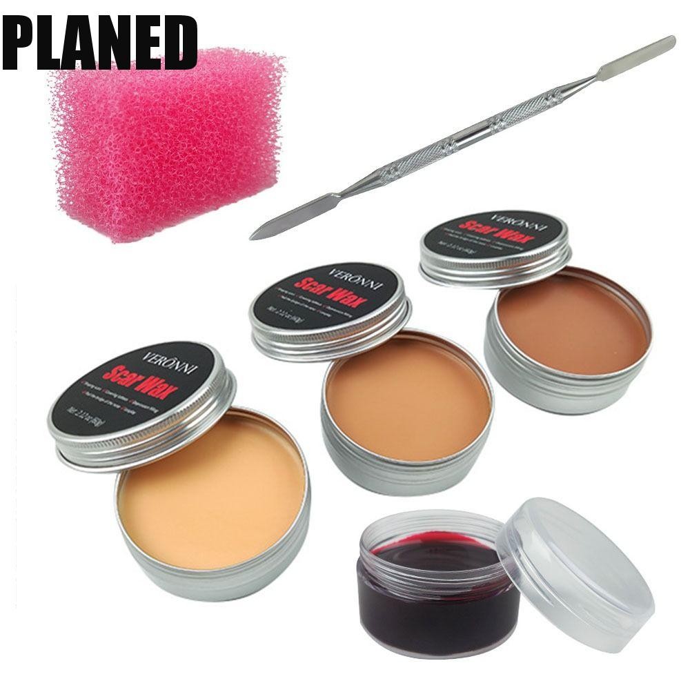 PLANED 3 Color Fake Wounds Scars Wax, SFX Makeup Wax with Spatula ...