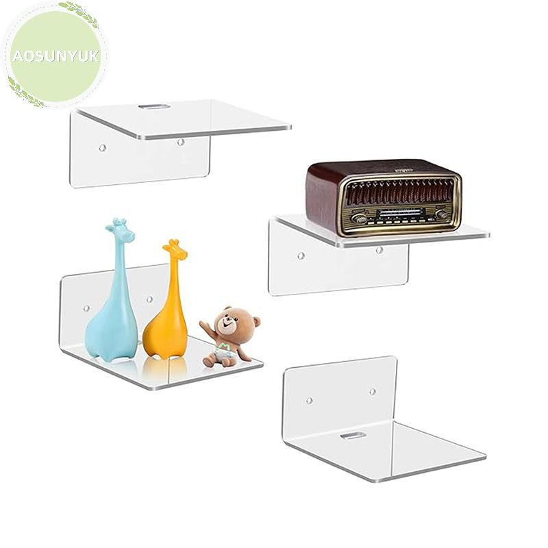 aosunyuk 1Pc Acrylic Floag Shelves Wall Shelves Small Clear Shelf ...