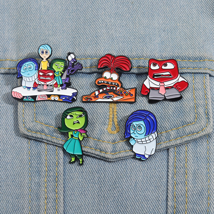 Anime Movie ‘Inside Out’ Cartoon Character Brooch Cute Metal Badge ...