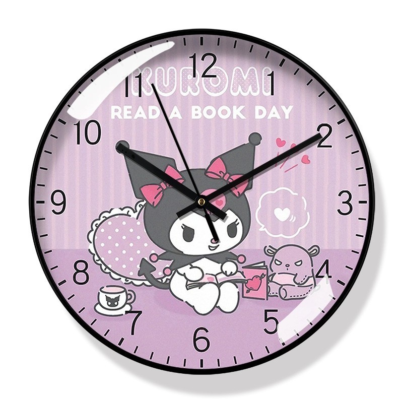 Kuromi Wall Clock Cute Cartoon Children's Room Clock Cute Bedroom ...