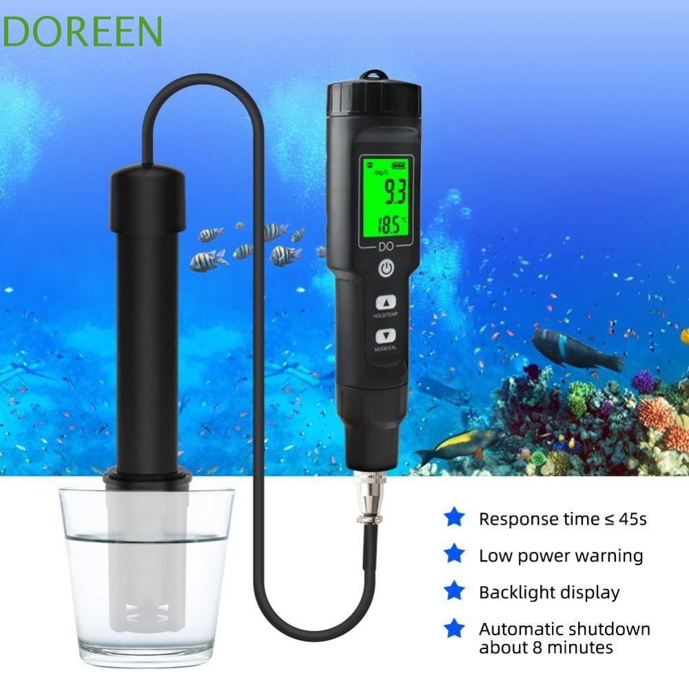 DOREEN Dissolved Oxygen Meter, 0-40mg/L Digital Oxygen Concentration ...