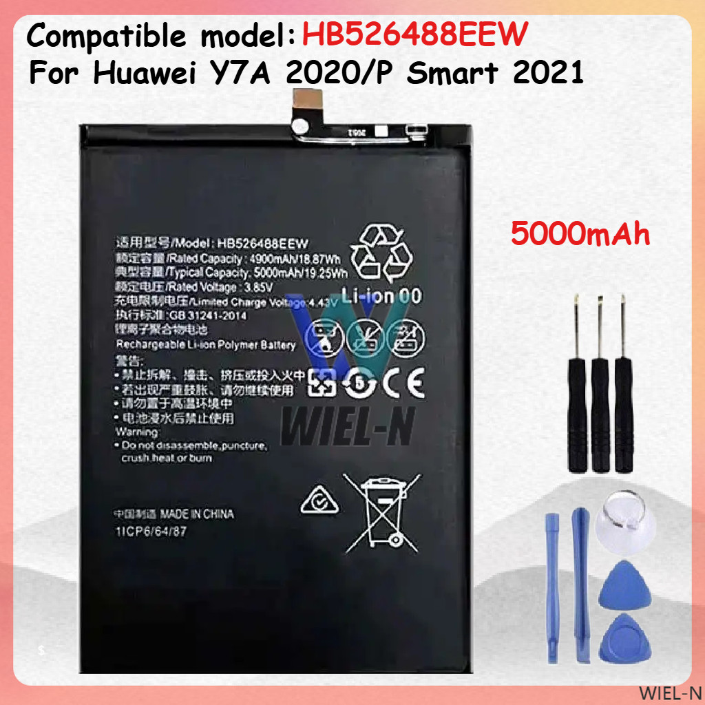 HB526488EEW for Huawei Y7A 2020 P Smart 2021 5000mAh Battery ...