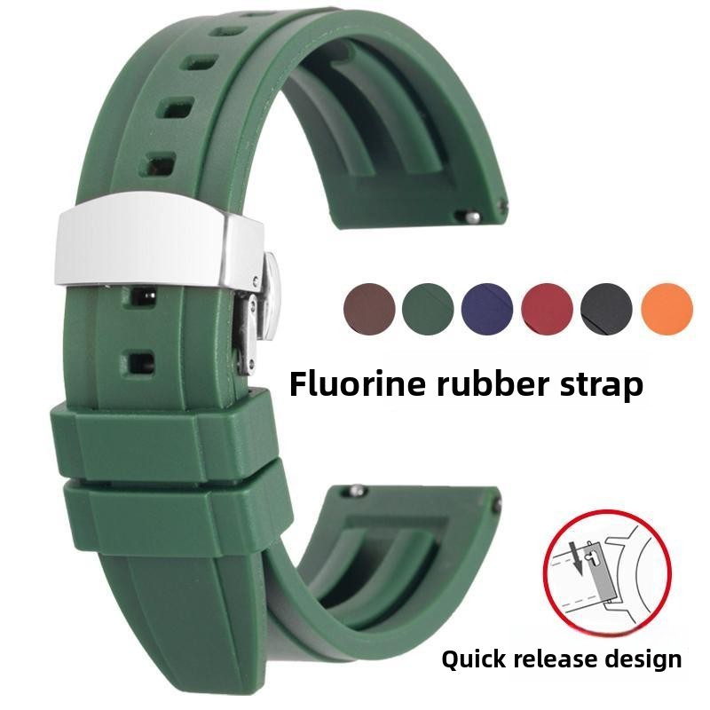 YOPO Rubber Watch Strap Suitable for Seiko No. 5 Green Water Ghost ...