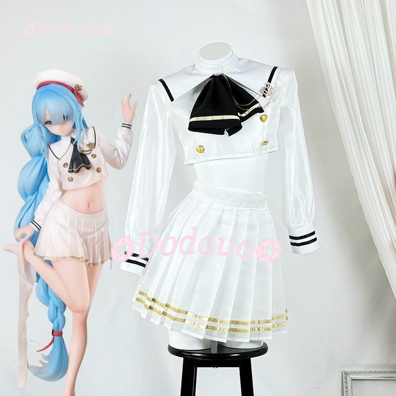 Game cosplay Suit-Consolation Azur Lane JK Skirt Black White Student ...