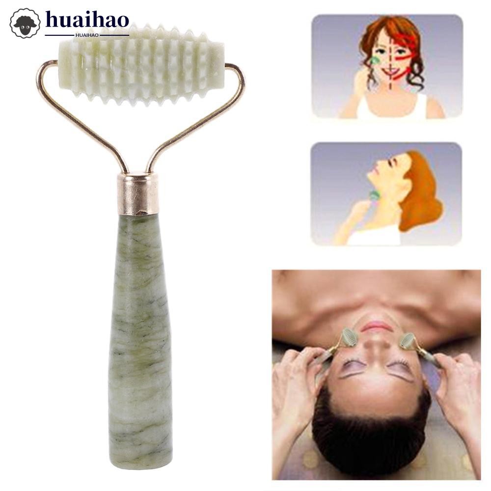 HUAIHAO Portable Massage Roller Jade Facial Massager Roller Face Lift ...
