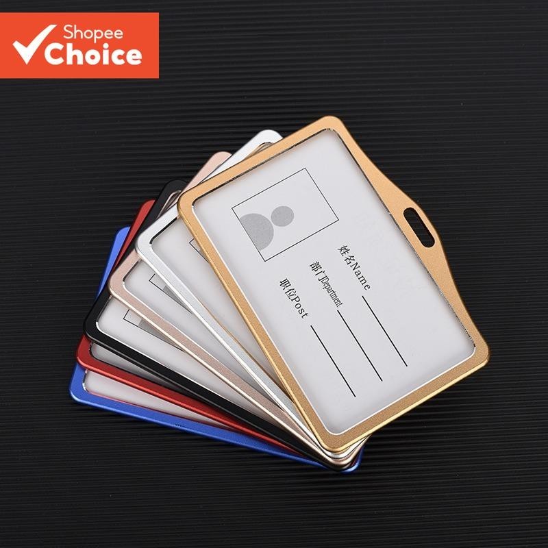 Aluminum alloy horizontal Clip rope metal office card holder ID card ...