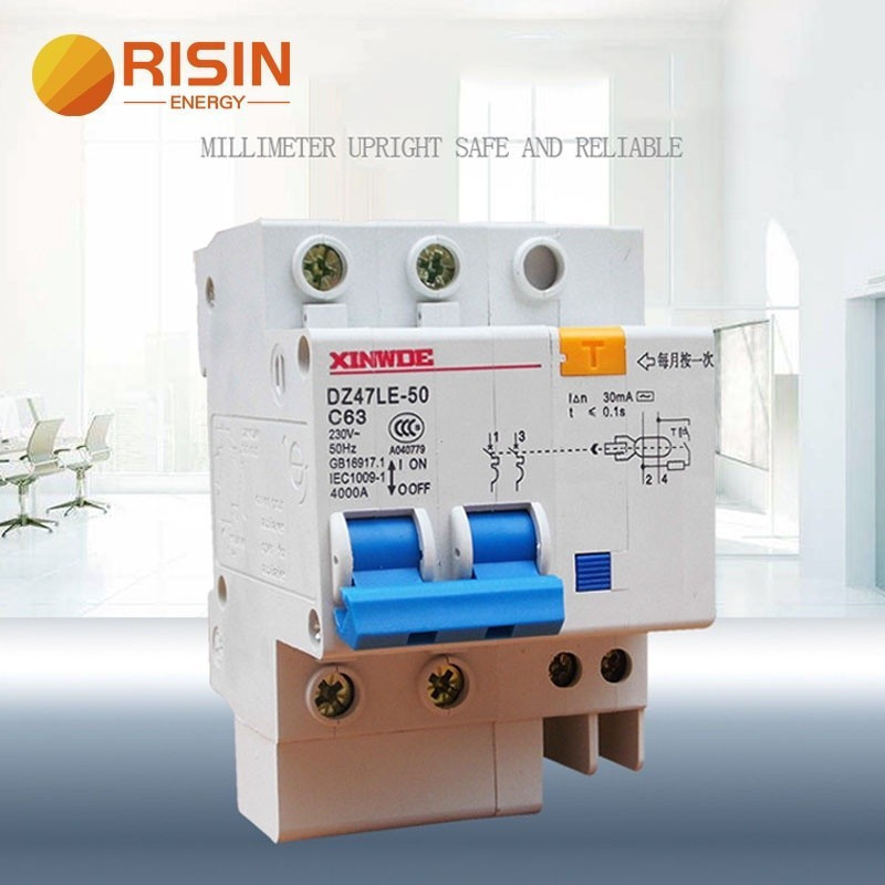 Risin Spot Delivery Type AC RCBO Breaker 30mA 16A 32A 63A 2P Curve C ...