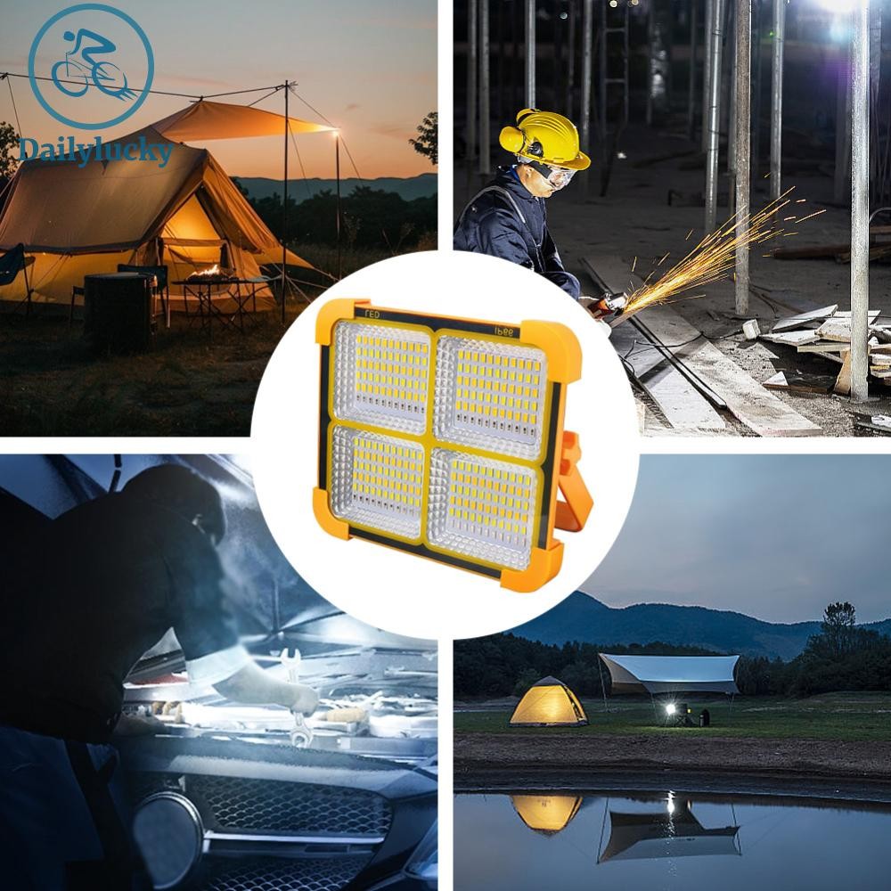 400W LED Solar Floodlight IP66 Waterproof Outdoor Camping Portable Lamp ...