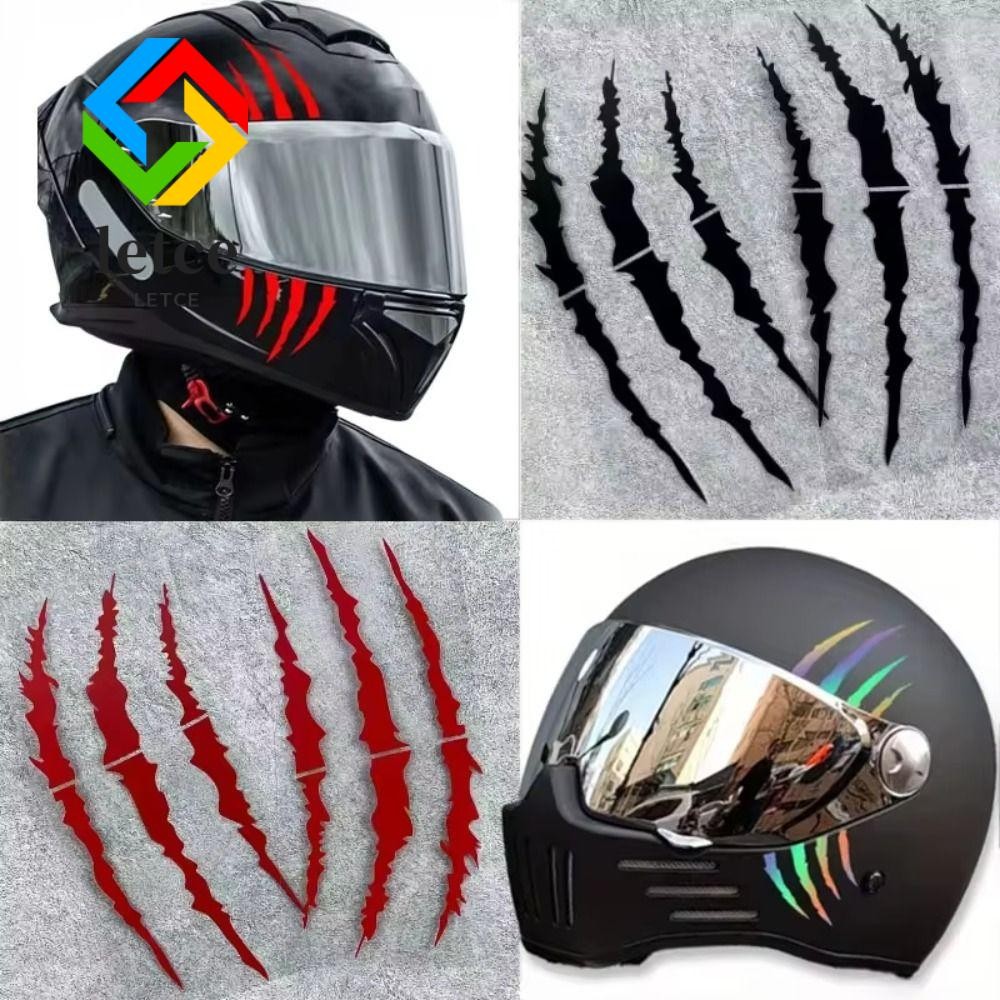 LETCE Motorcycle Stickers, Demon Claw Vinyl Helmet Stickers, Demon ...