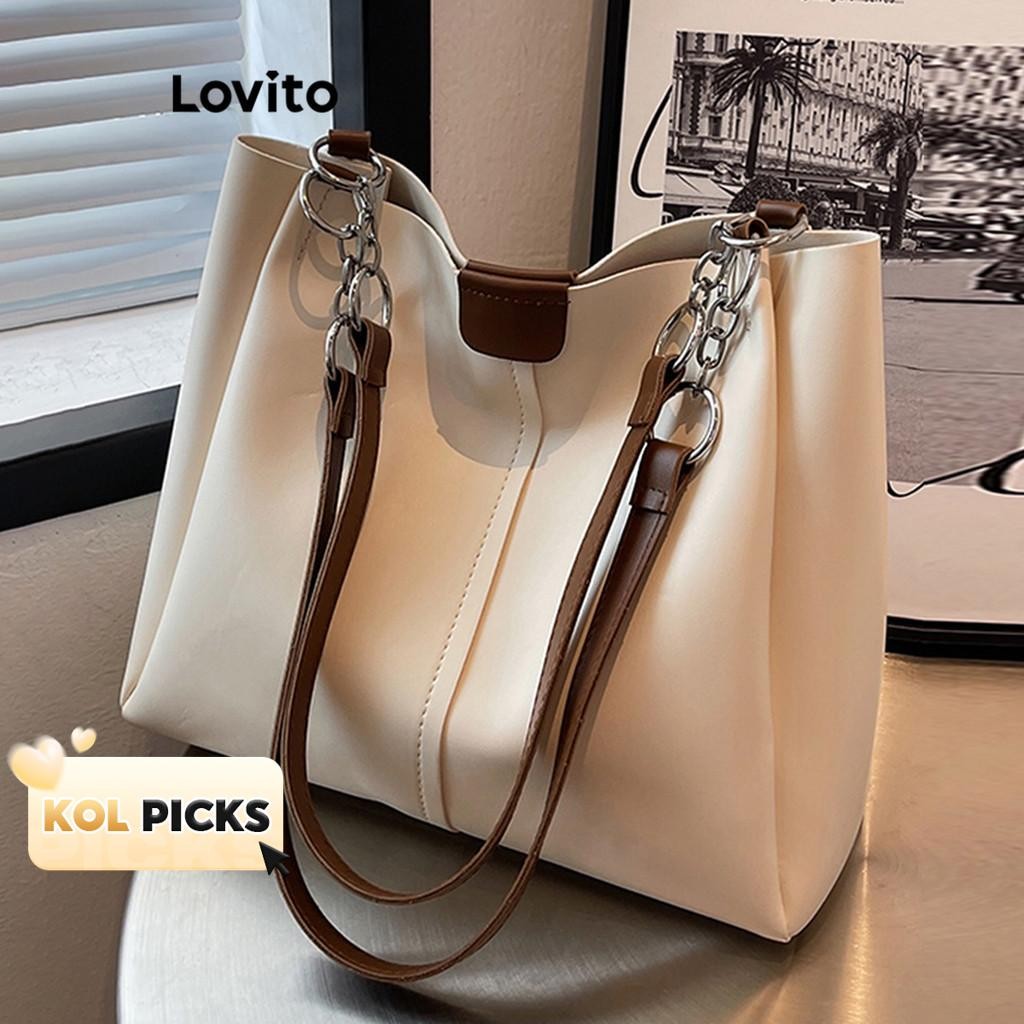 (KOL‘s pick) Lovito Women All seasons Casual Plain High Capacity ...